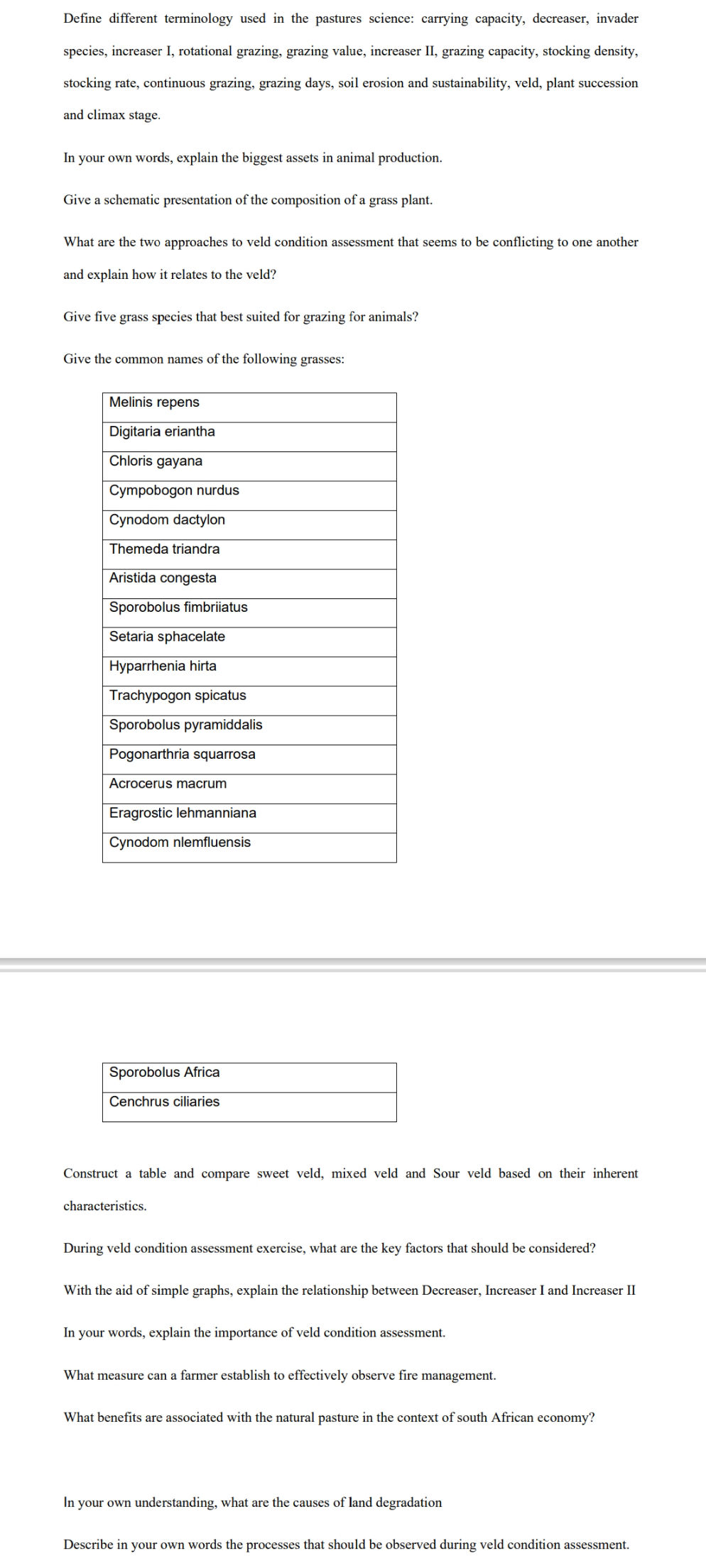 Define different terminology used in the | StudyX