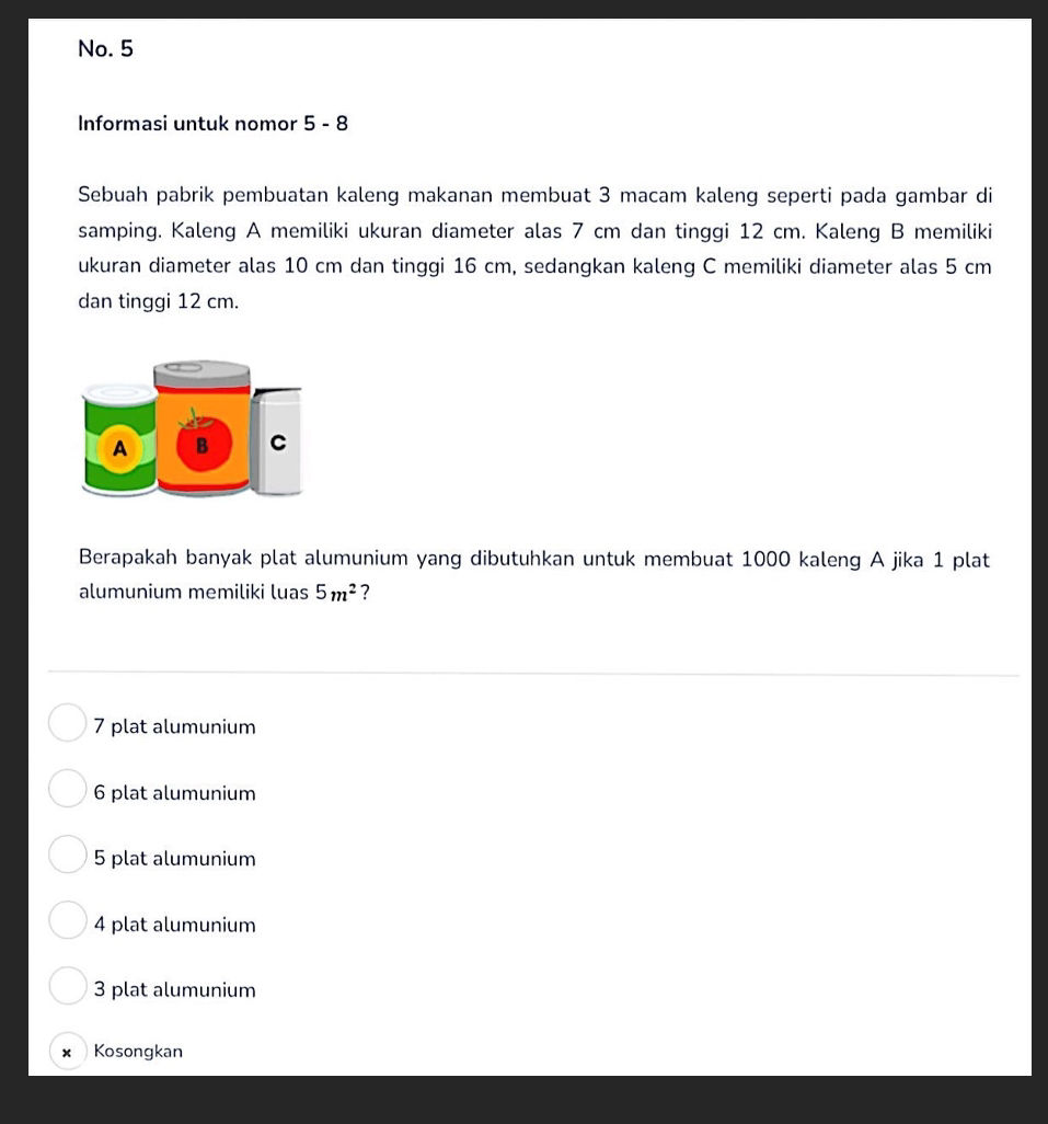 Sebuah pabrik pembuatan kaleng makanan | StudyX