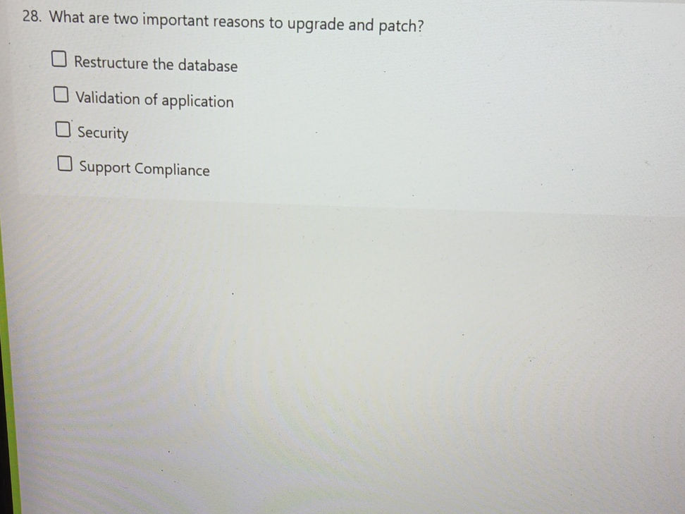 28. What are two important reasons to | StudyX