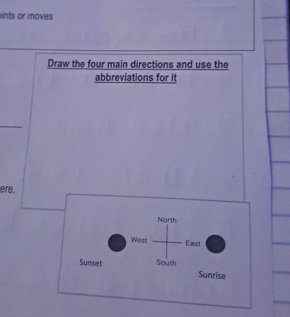 Draw the four main directions and use the | StudyX