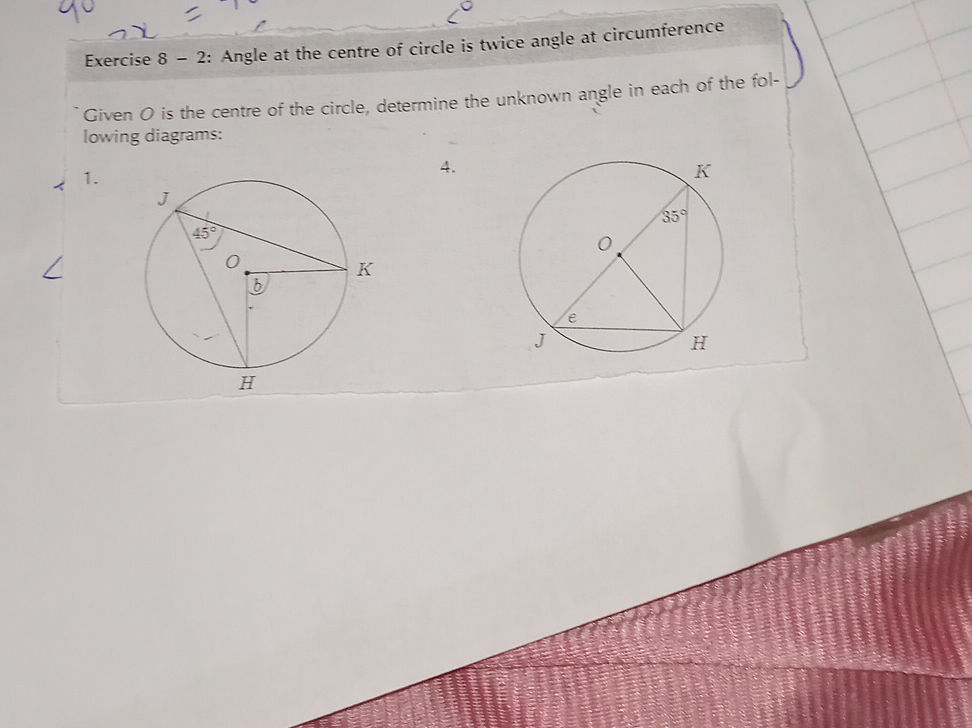 Exercise 8 - 2: Angle at the centre of | StudyX