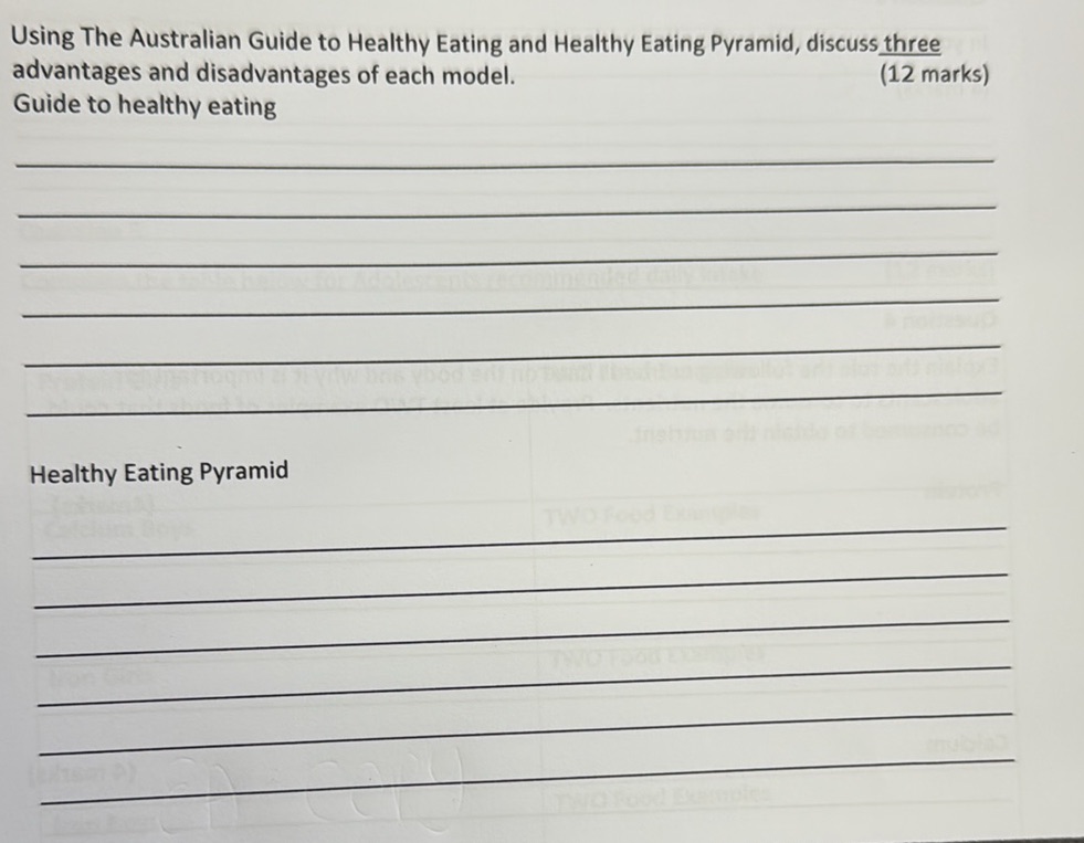 Using The Australian Guide to Healthy Eating | StudyX