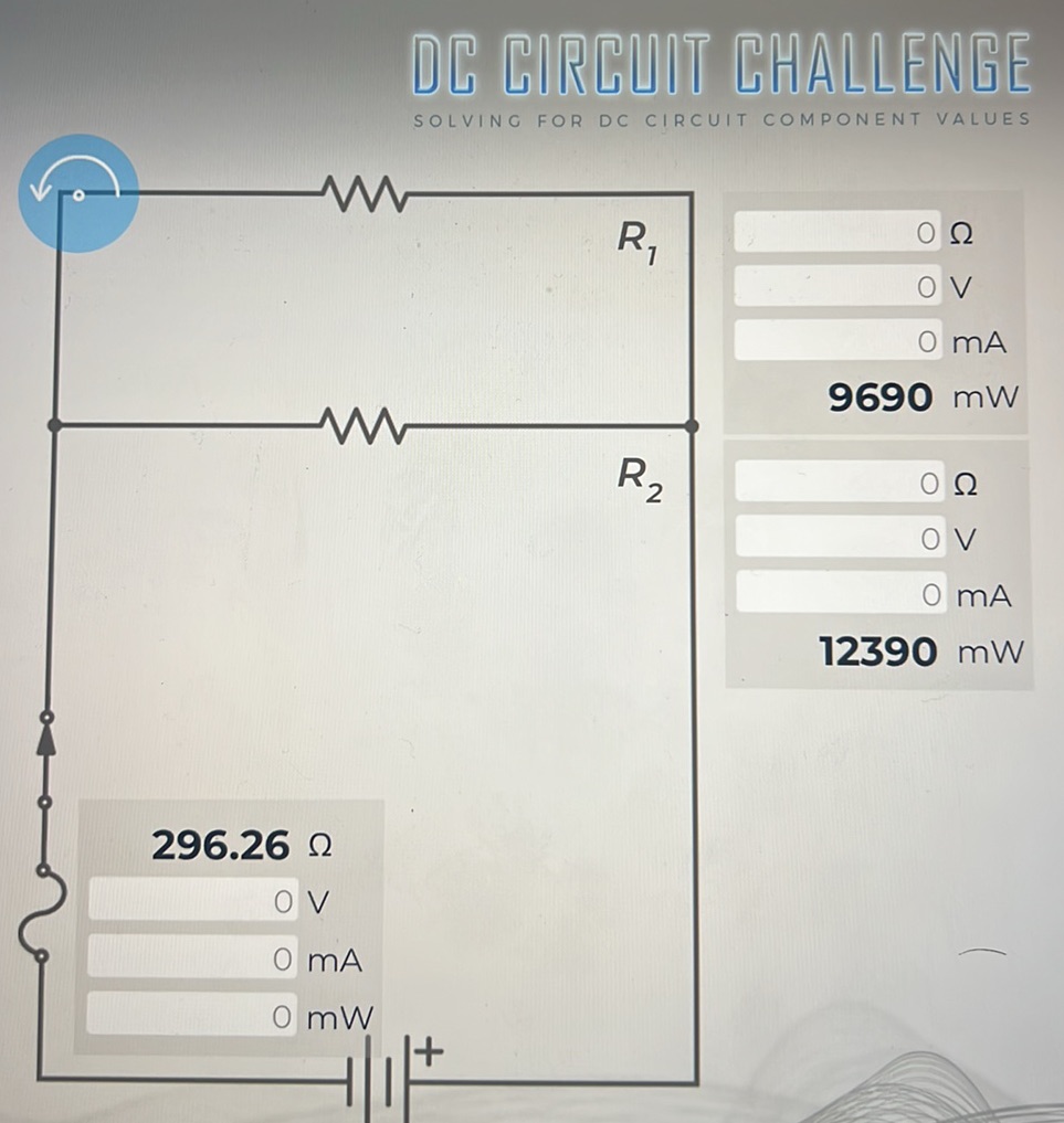 The image shows a DC circuit with two | StudyX