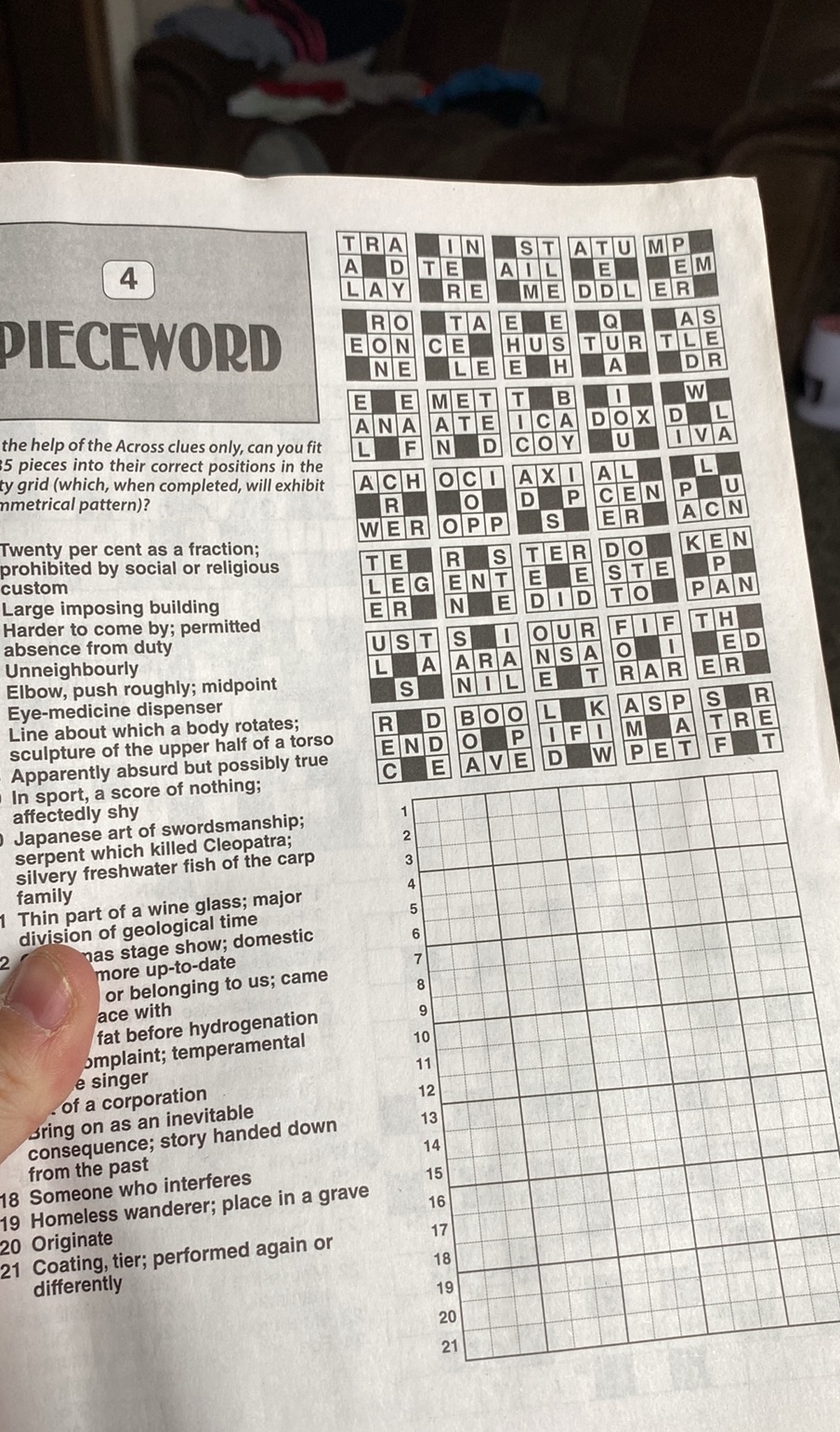 Solve the crossword puzzle using the clues | StudyX