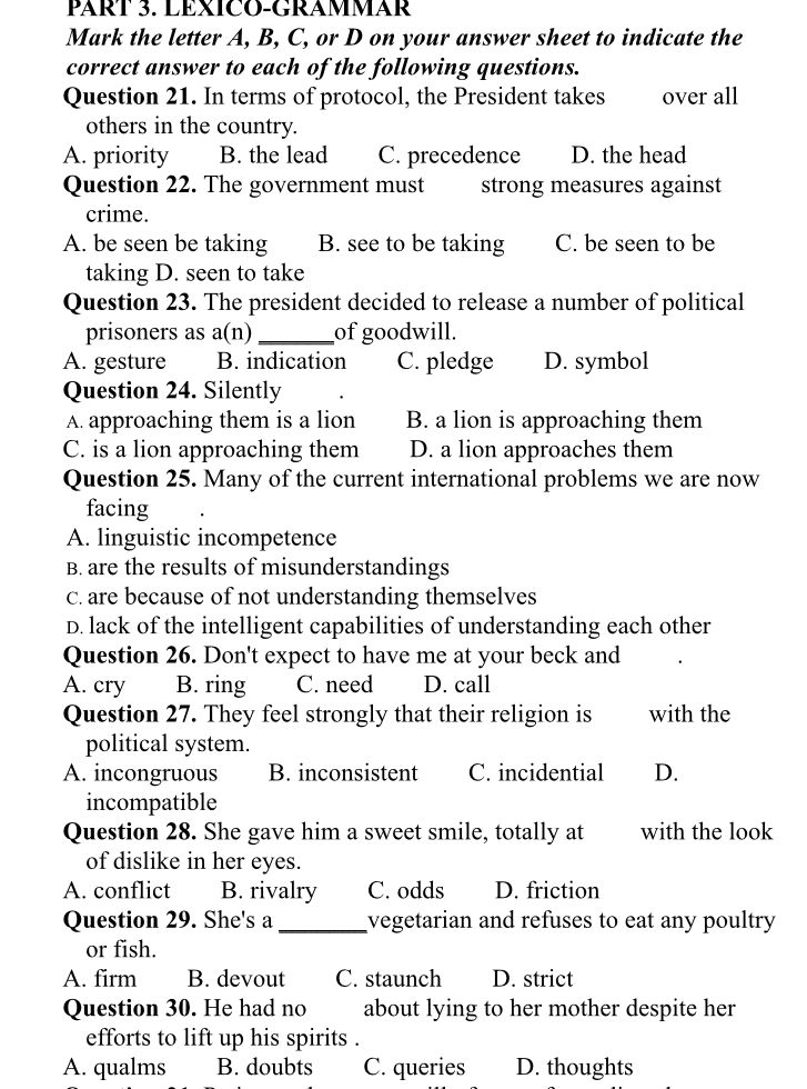 Question 21. In terms of protocol, the | StudyX