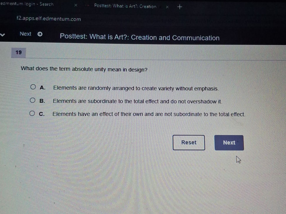 What does the term absolute unity mean in | StudyX