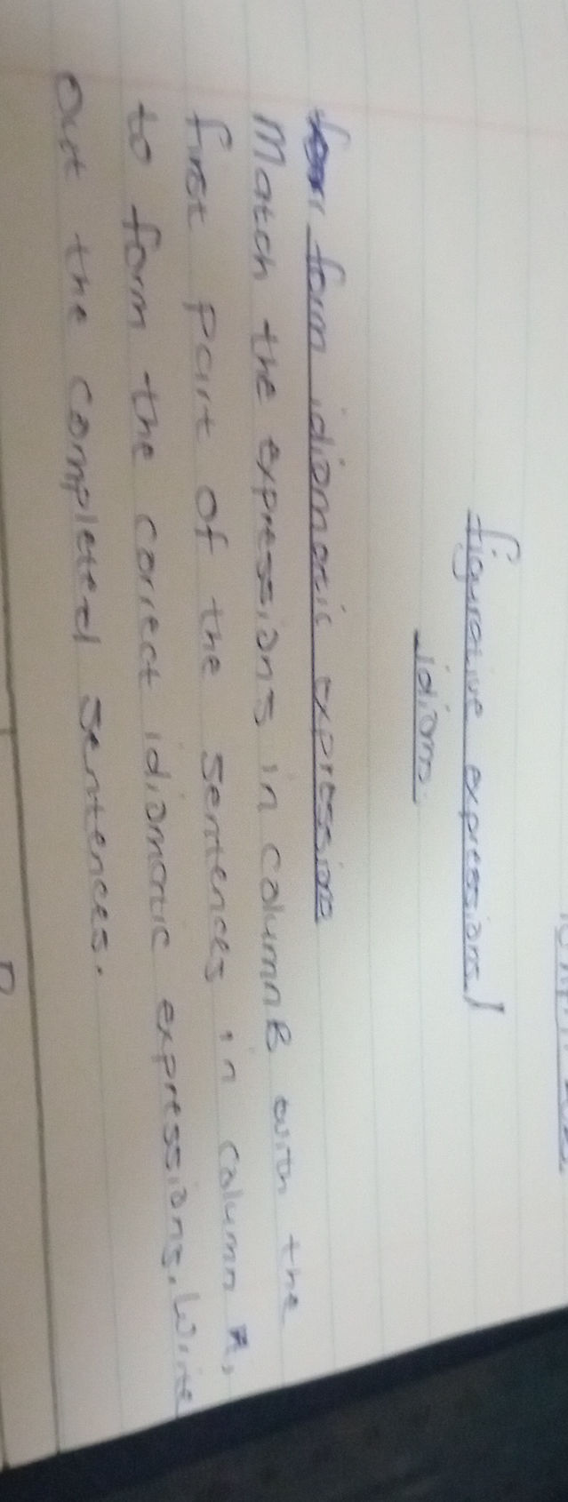 Match the expressions in column B with the | StudyX