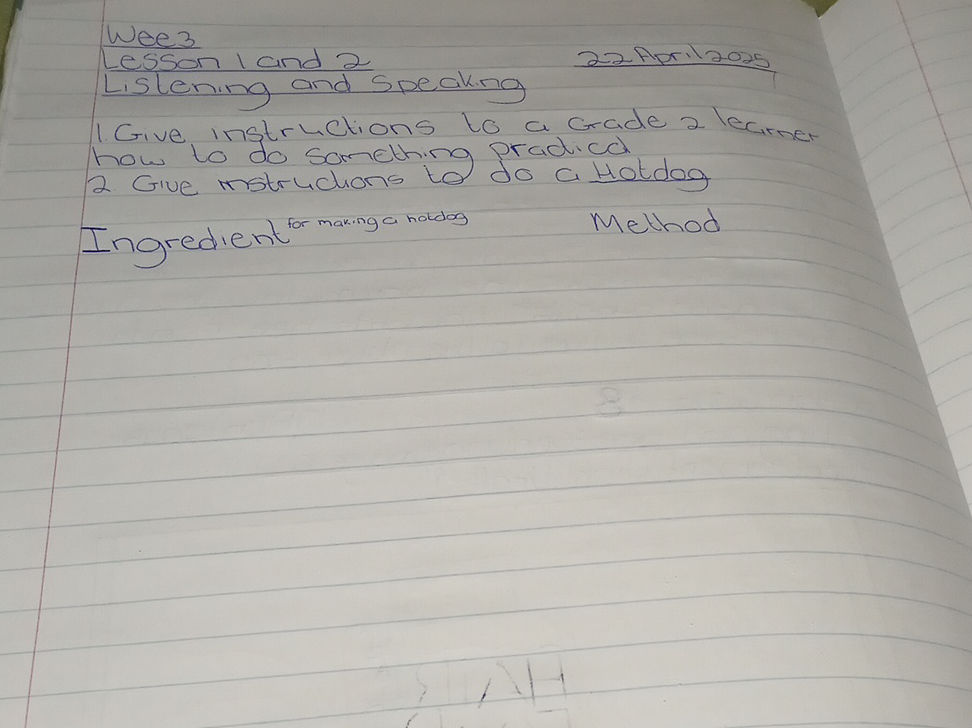 1. Give instructions to a Grade 2 learner | StudyX