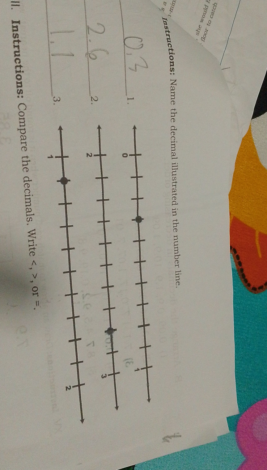 Instructions: Name the decimal illustrated | StudyX