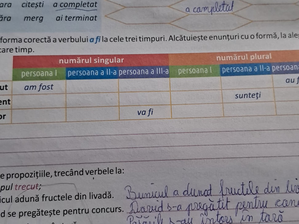 Complete the table with the correct form of | StudyX