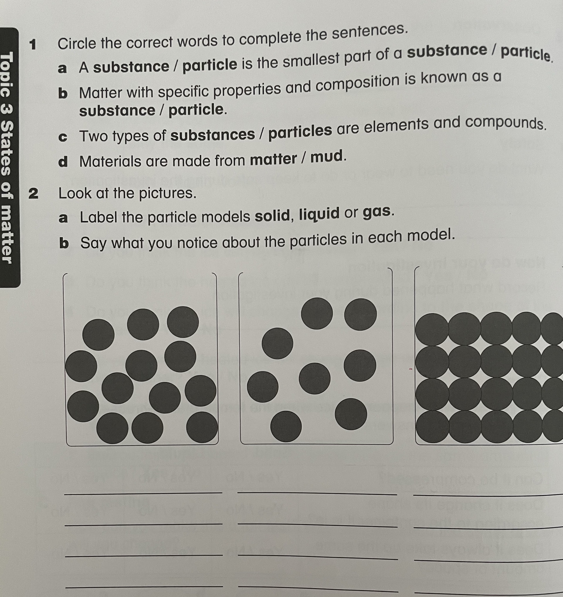 1 Circle the correct words to complete the | StudyX
