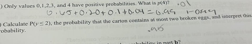 a) Only values 0,1,2,3, and 4 have positive | StudyX