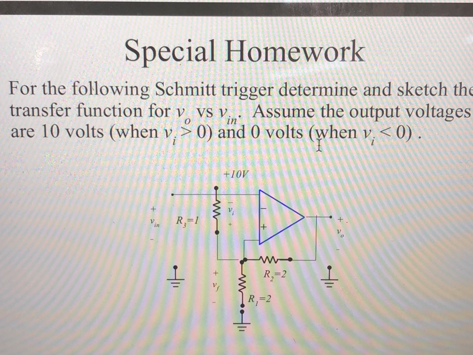 For the following Schmitt trigger determine | StudyX