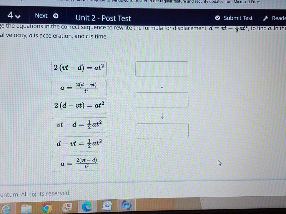 Arrange the equations in the correct | StudyX