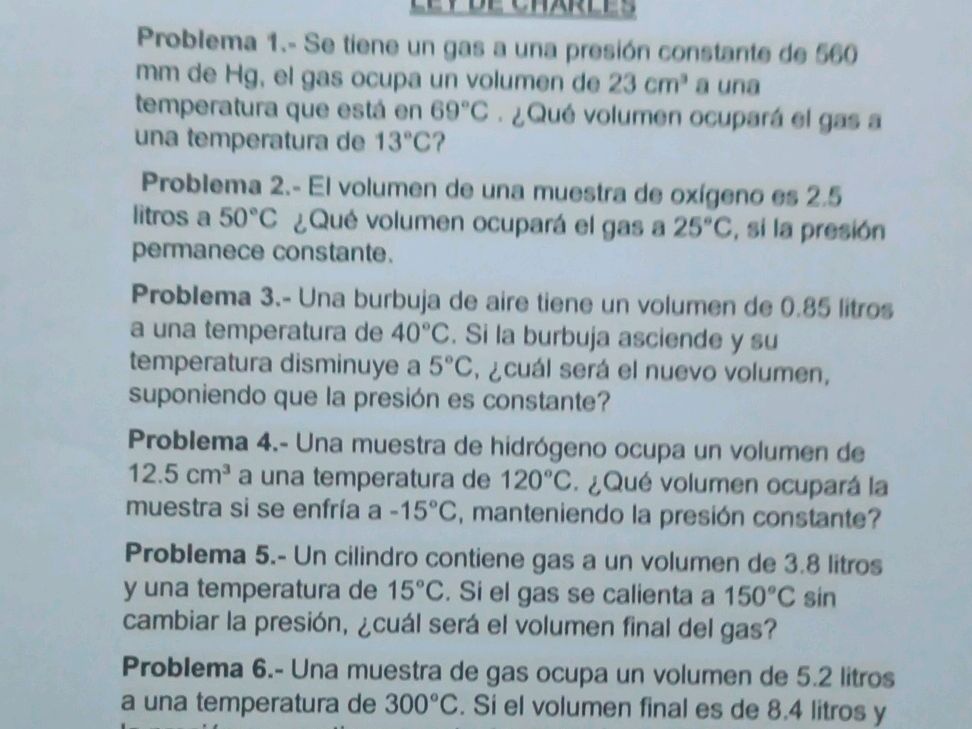 Problema 1.- Se tiene un gas a una presión | StudyX