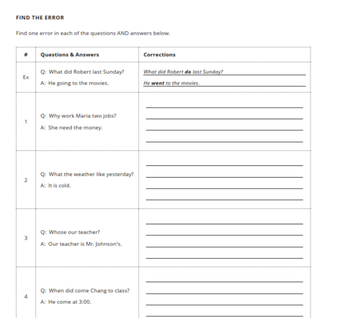 Find one error in each of the questions AND | StudyX