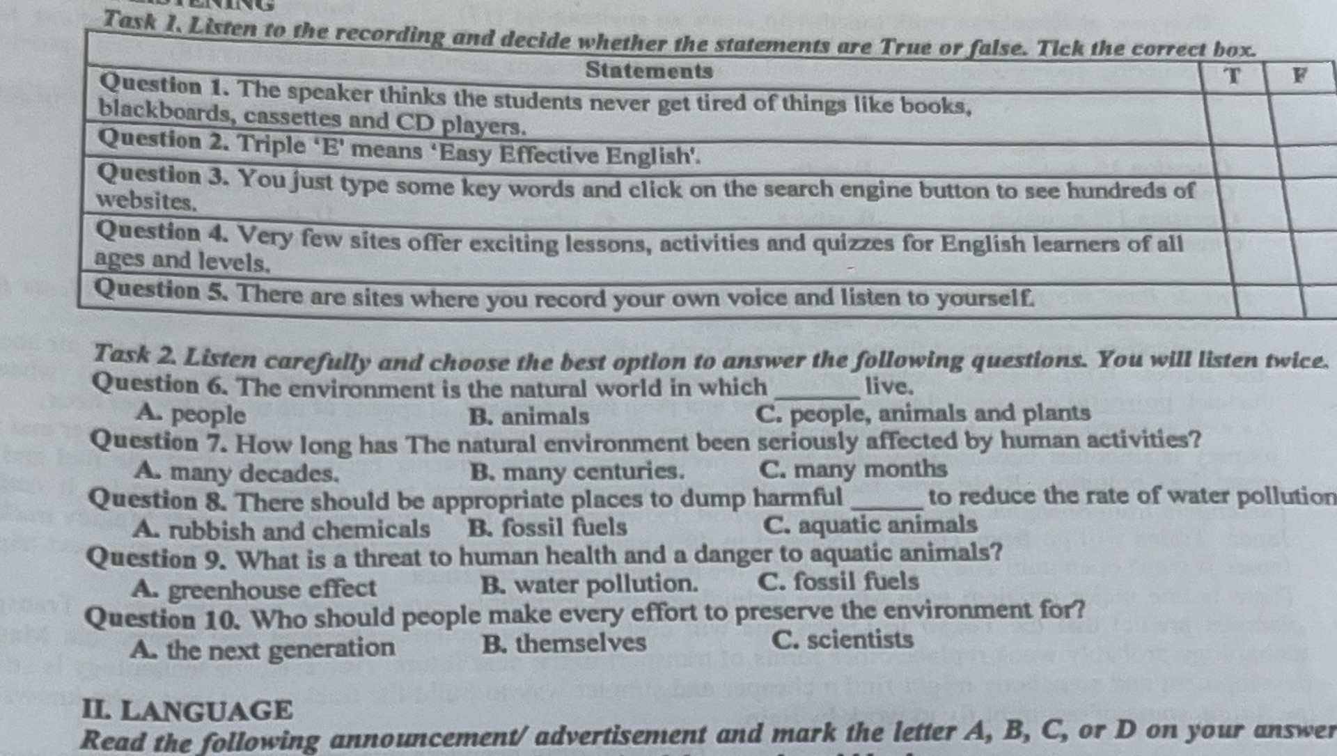 Task 1. Listen to the recording and decide | StudyX