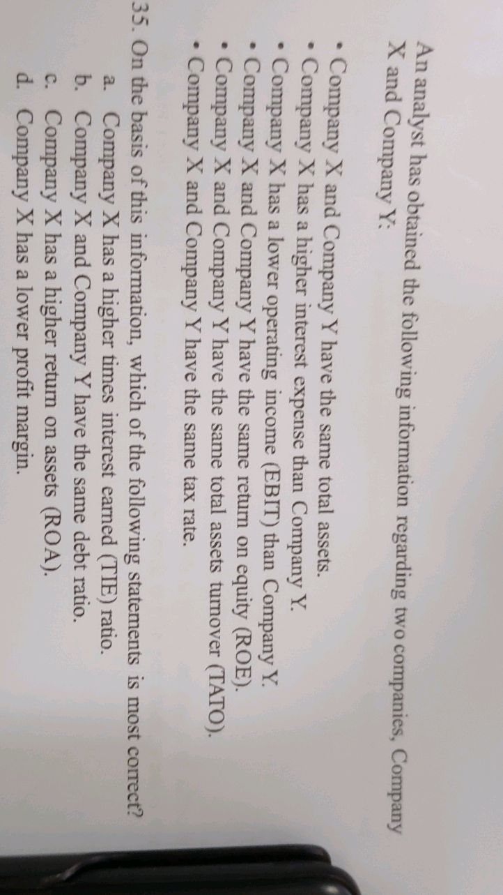 An analyst has obtained the following | StudyX