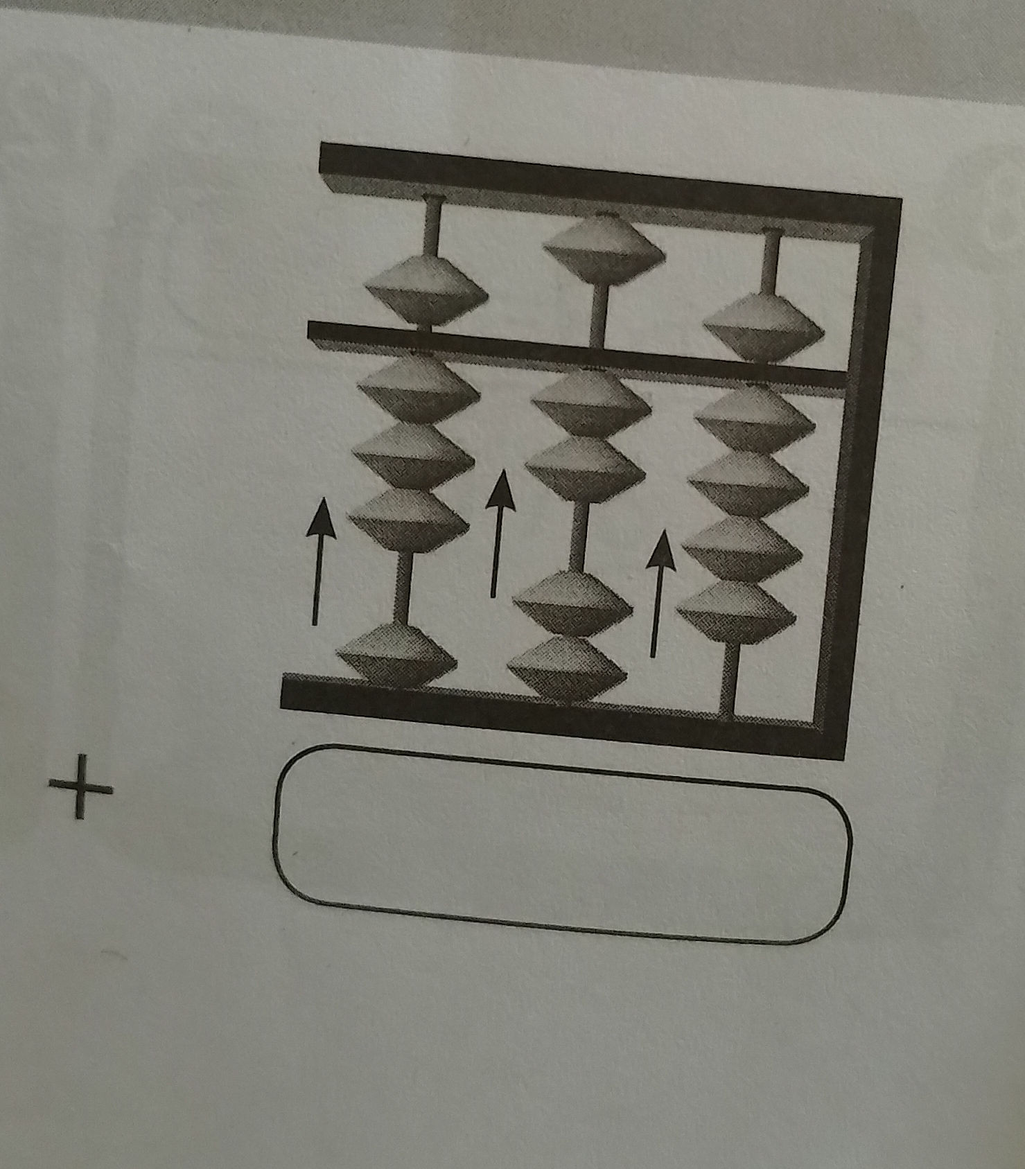The image shows an abacus with beads in | StudyX