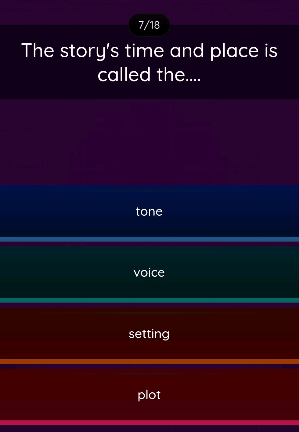 The story's time and place is called the.... | StudyX