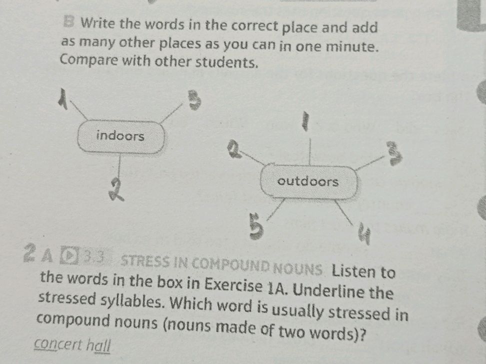B Write the words in the correct place and | StudyX