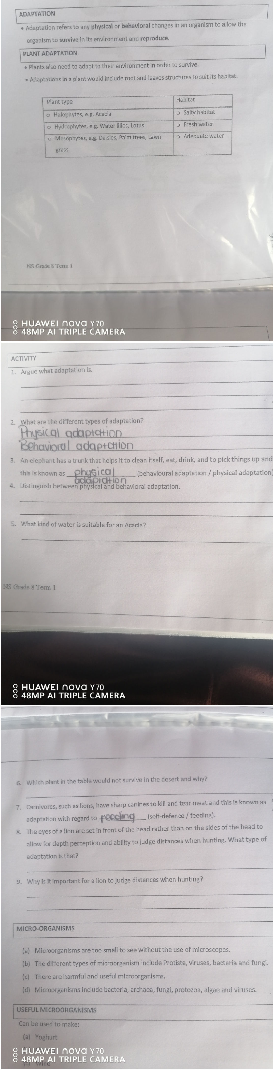 1. Argue what adaptation is. 2. What are | StudyX