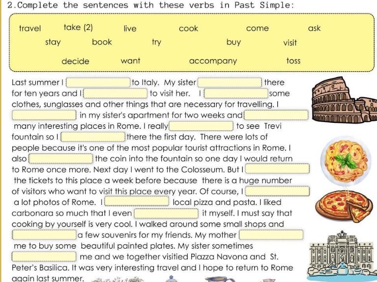 2. Complete the sentences with these verbs | StudyX