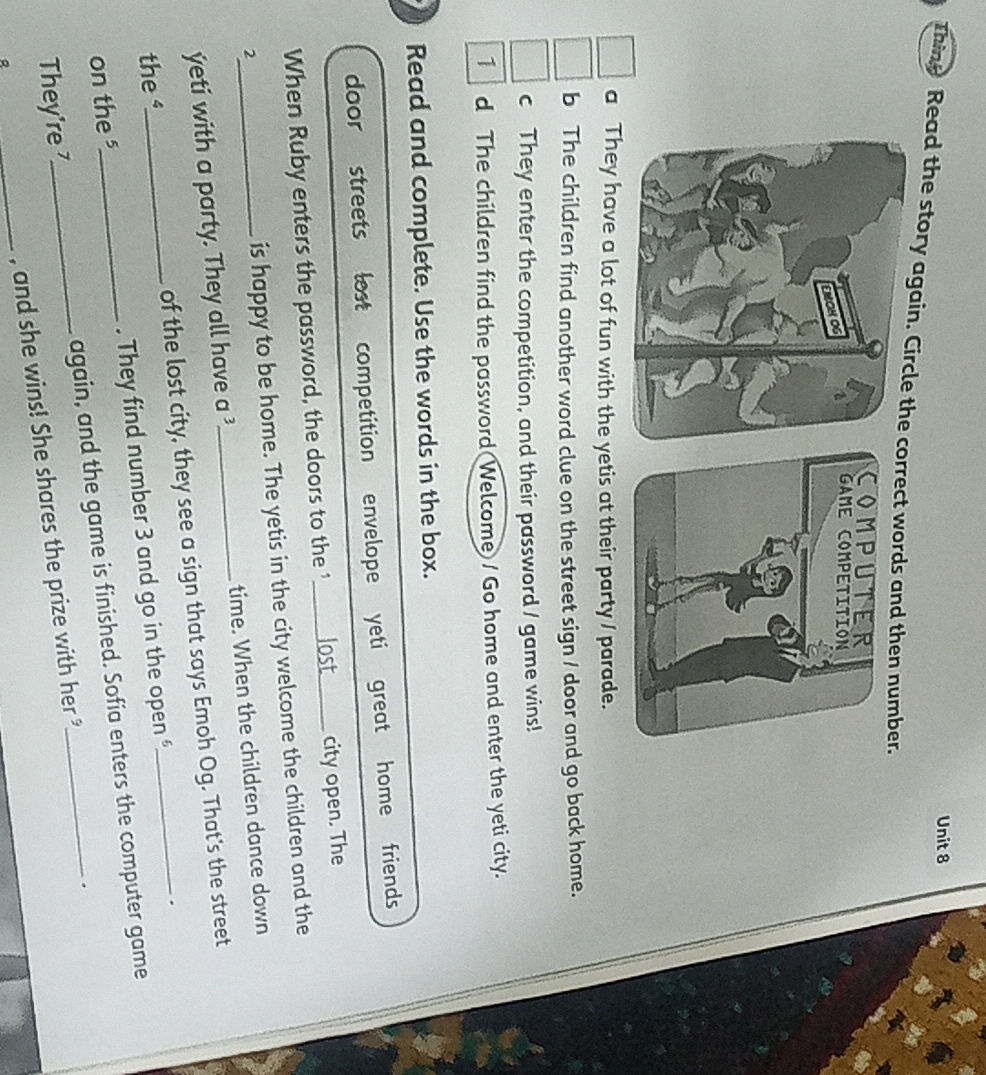 Read and complete. Use the words in the box. | StudyX