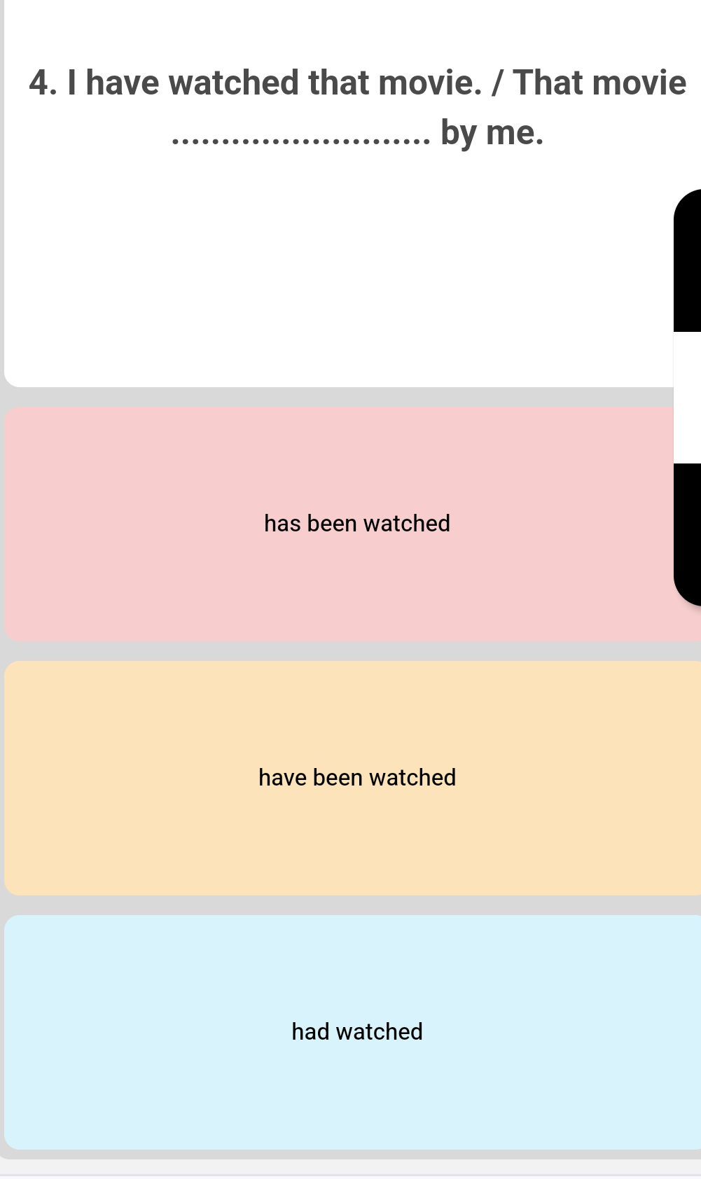 4. I have watched that movie. / That movie | StudyX