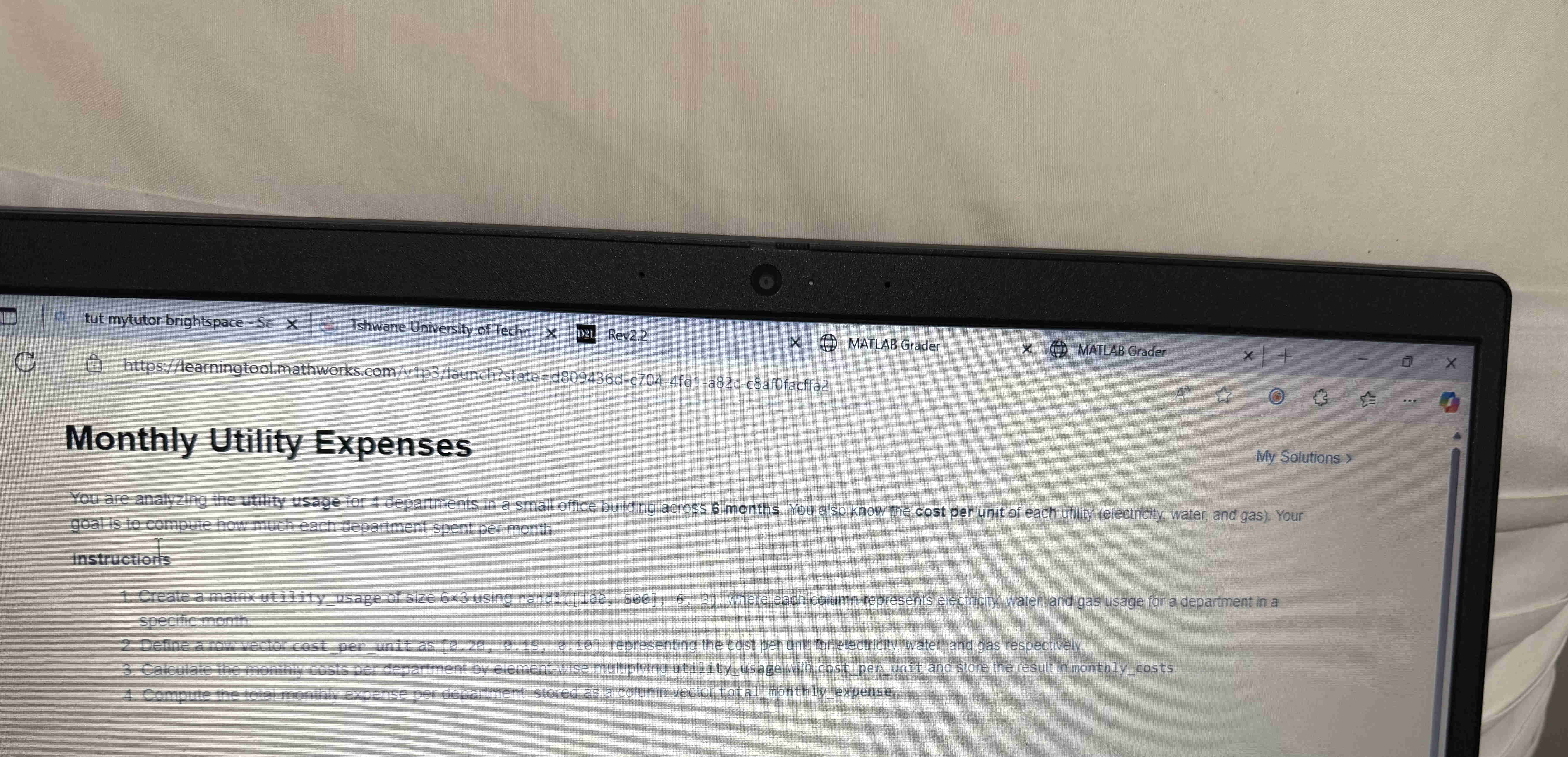 You are analyzing the utility usage for 4 | StudyX