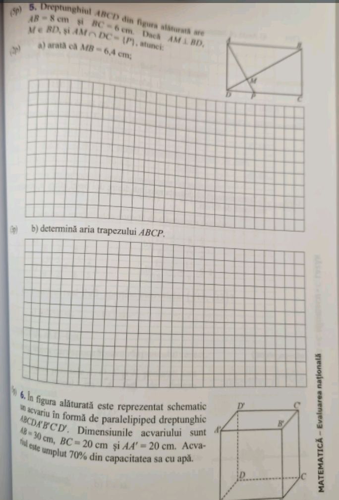 5. Dreptunghiul ABCD din figura alăturată | StudyX