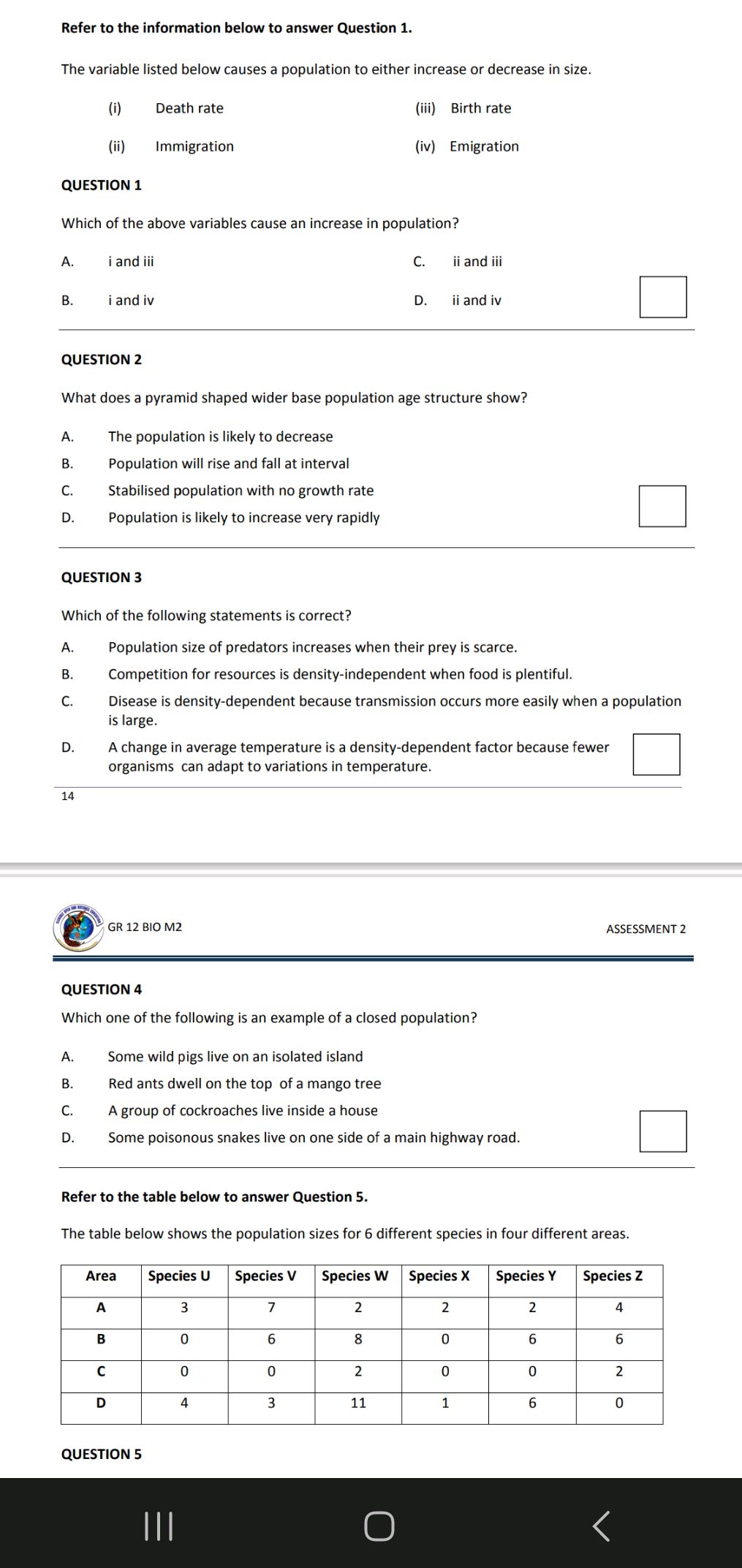 Refer to the information below to answer | StudyX