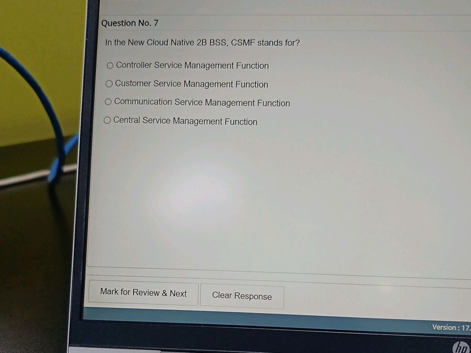Question No. 7 In the New Cloud Native 2B | StudyX