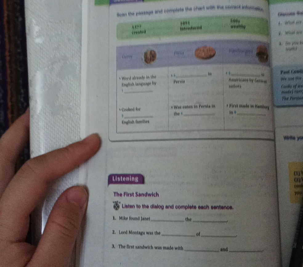 Scan the passage and complete the chart with | StudyX