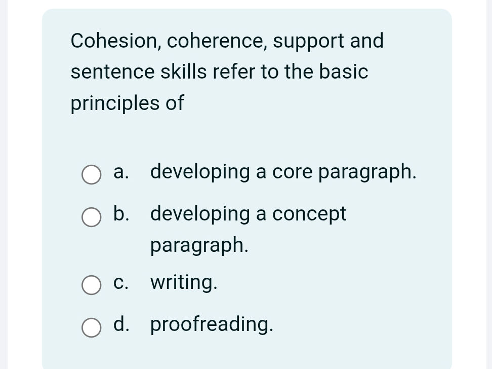Cohesion, coherence, support and sentence | StudyX