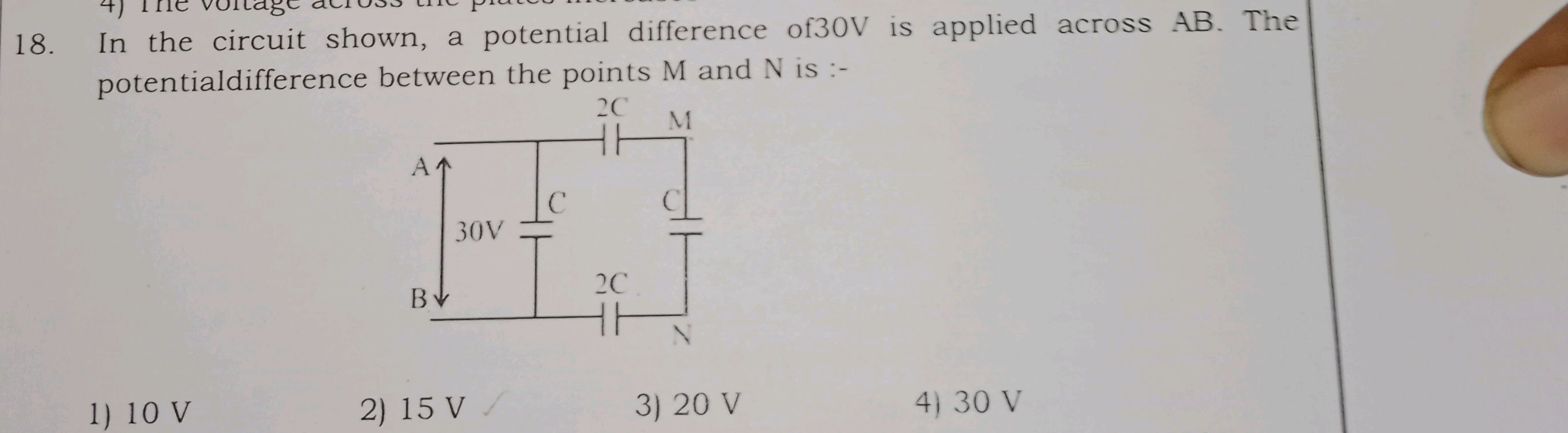 18. In the circuit shown, a potential | StudyX
