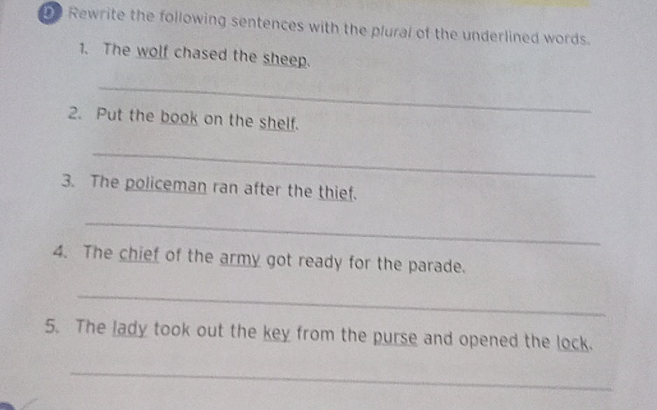 Rewrite the following sentences with the | StudyX