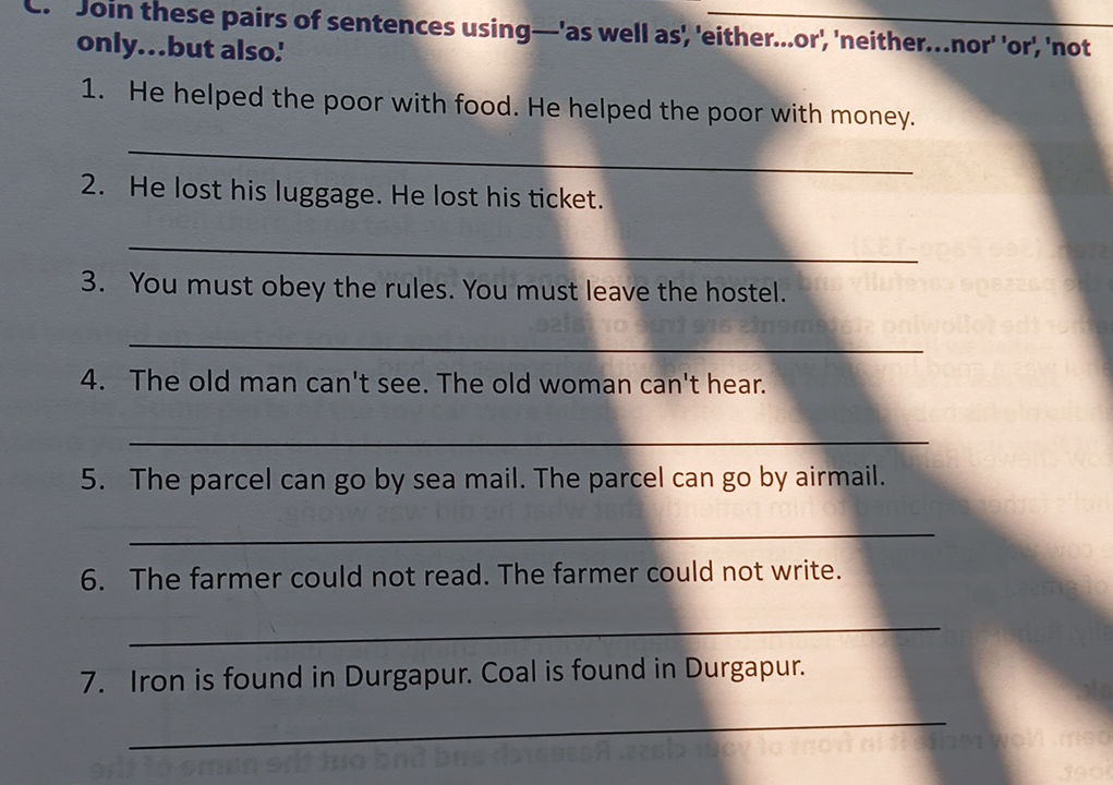 C. Join these pairs of sentences using-'as | StudyX