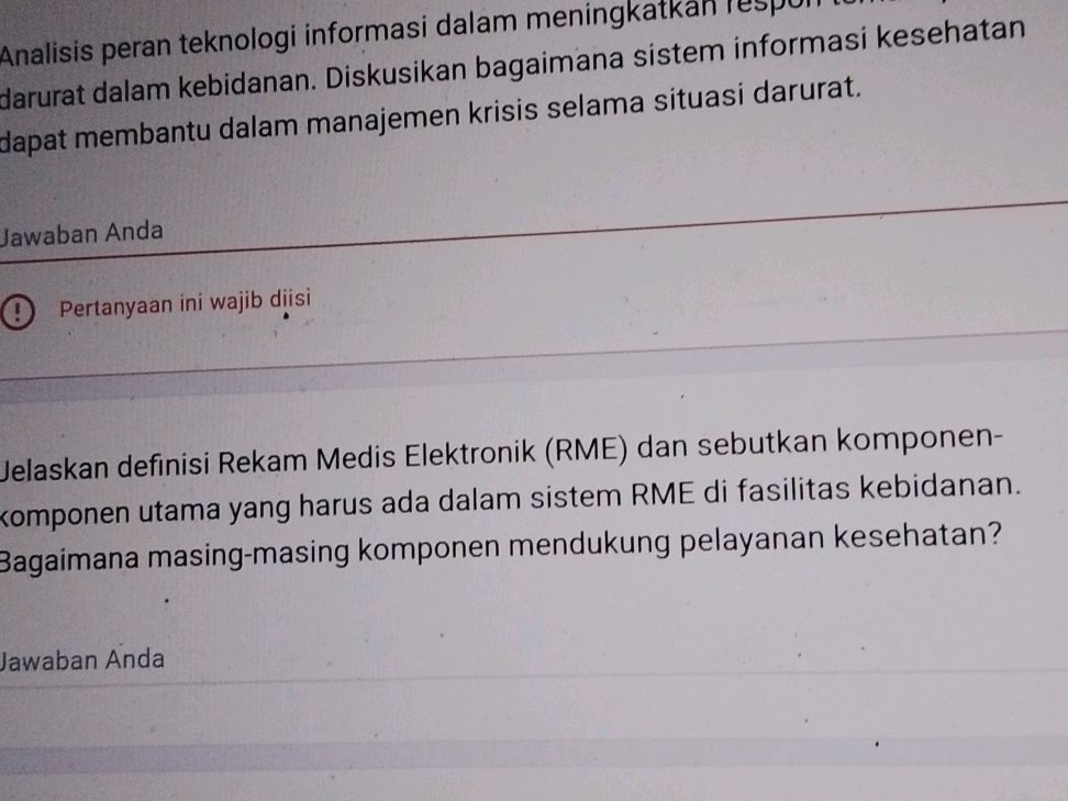 Jelaskan definisi Rekam Medis Elektronik | StudyX