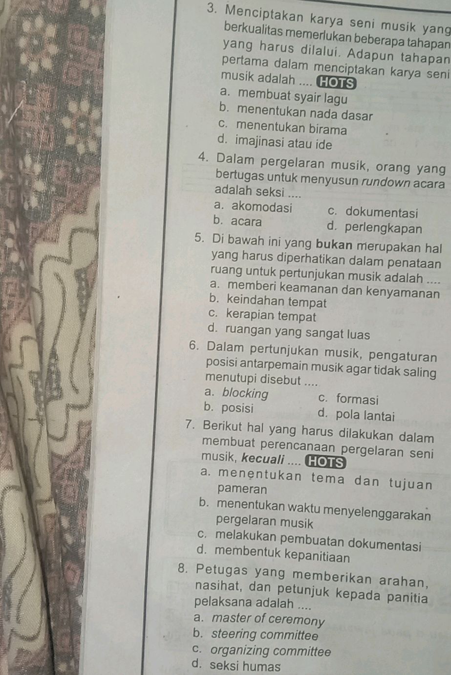 3. Menciptakan karya seni musik yang | StudyX