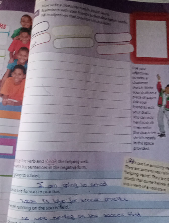 Circle the verb and circle the helping verb. | StudyX