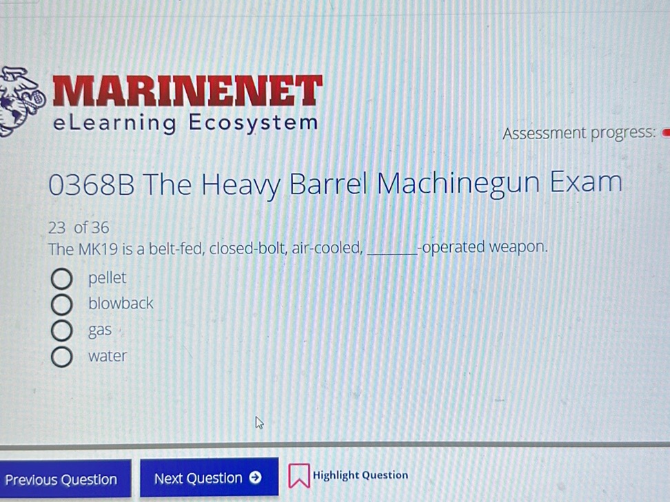 The MK19 is a belt-fed, closed-bolt, | StudyX