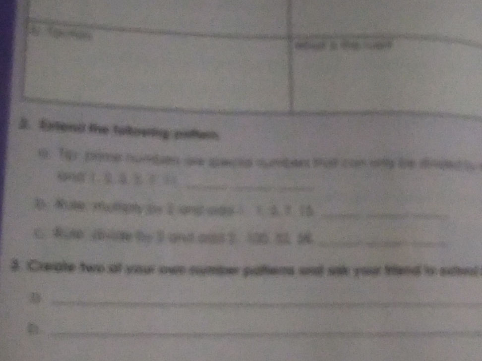 2. Extend the following patterns a. Tip: | StudyX
