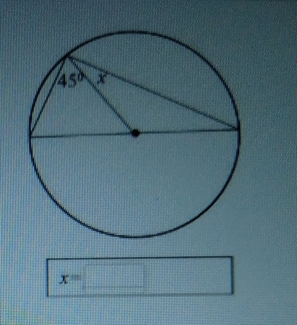 The image shows a circle with a triangle | StudyX
