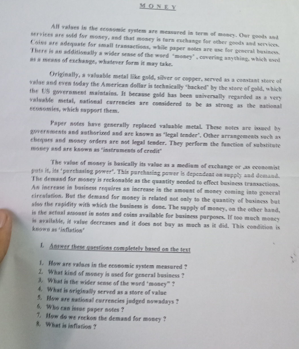 1. Answer these questions completely based | StudyX