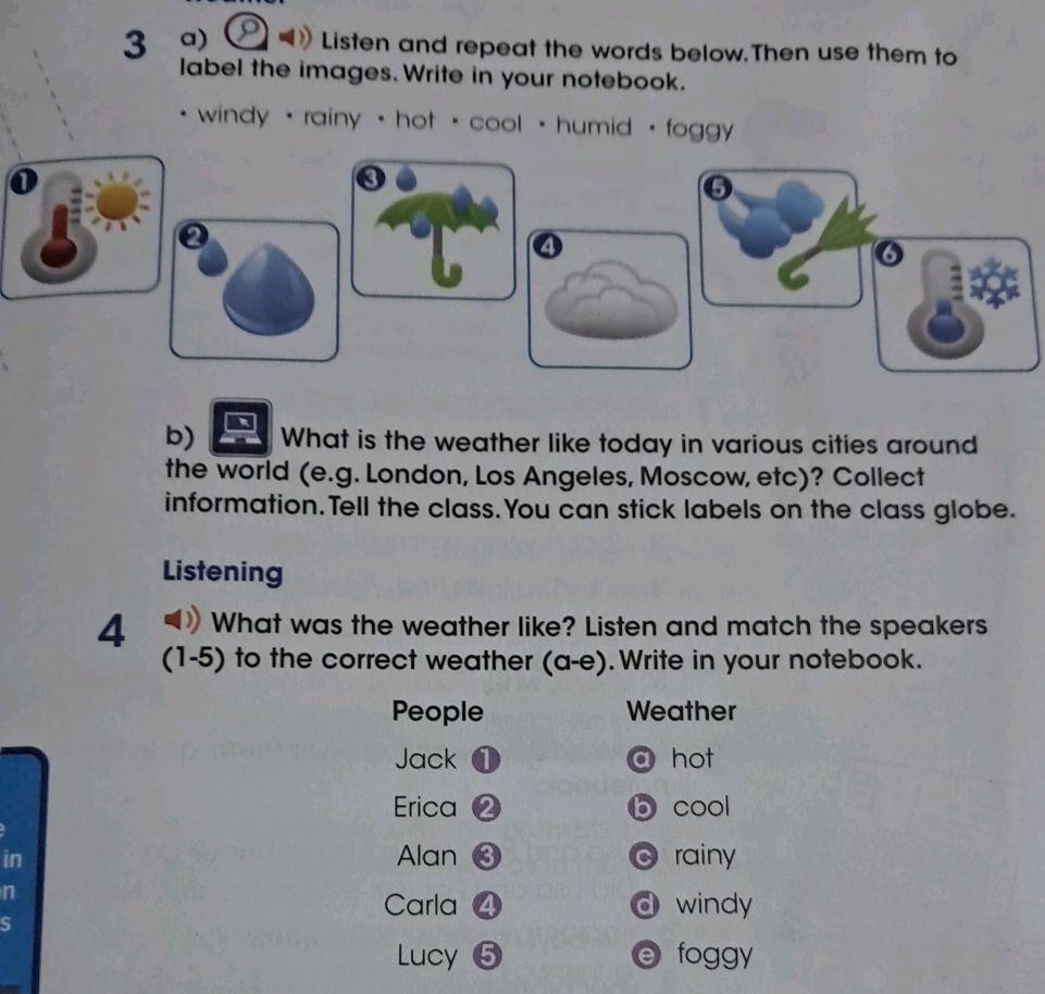 3 a) Listen and repeat the words below. Then | StudyX