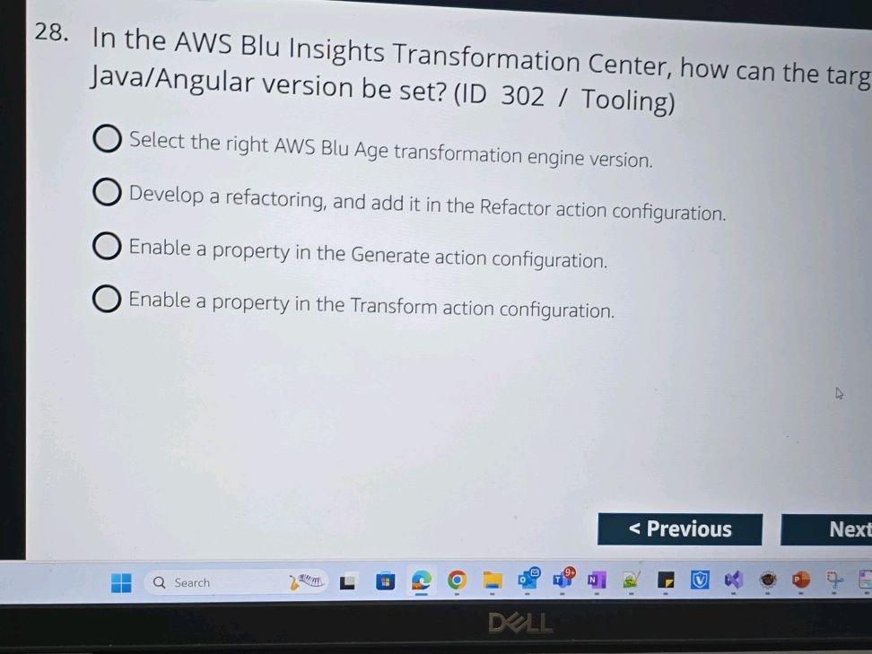 28. In the AWS Blu Insights Transformation | StudyX