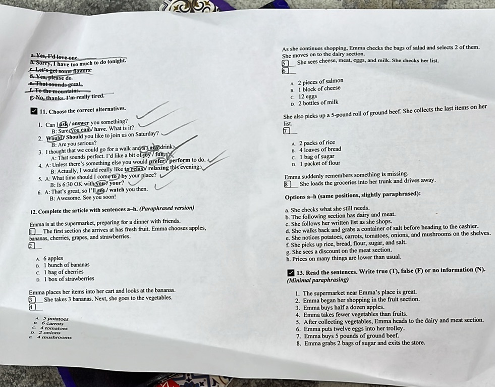 11. Choose the correct alternatives. 1. Can | StudyX