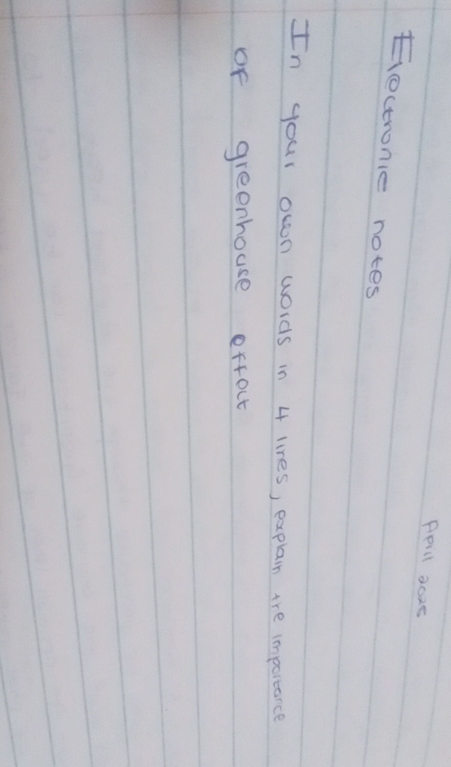 In your own words in 4 lines, explain the | StudyX