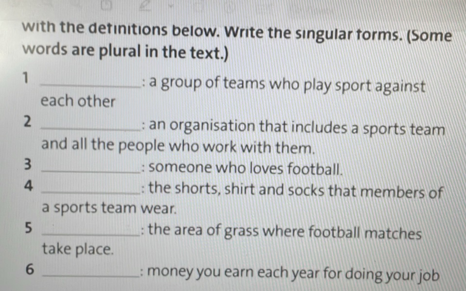 with the definitions below. Write the | StudyX